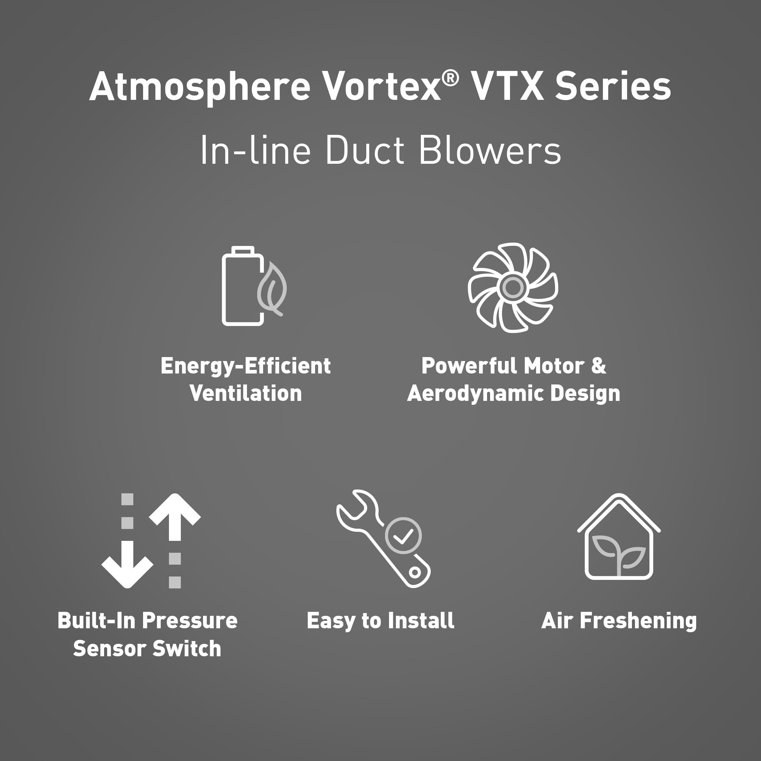 Atmosphere VTX In-Line Fan with Pressure Sensor | Panasonic North ...